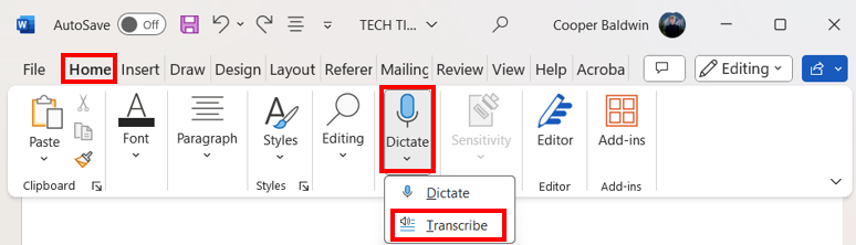 Transcribe audio recordings automatically in Word | University of Colorado Transcribe audio recordings automatically in Word | University of Colorado